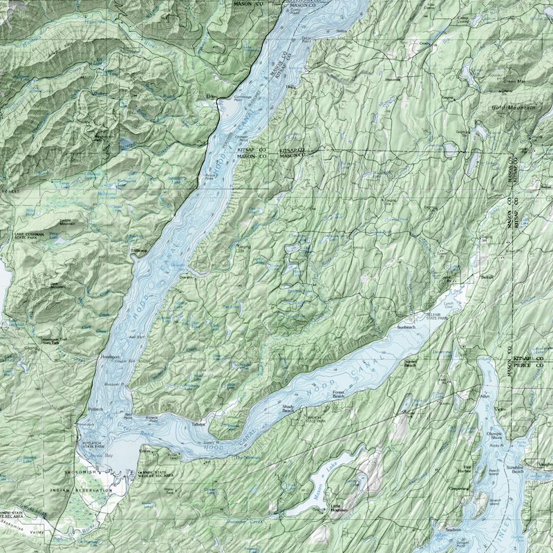 Hood Canal Washington Map